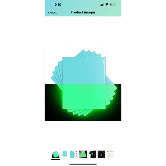 Art | Glow In The Dark Ironon Heat Transfer Vinyl 5 Sheets Neon Blue ...